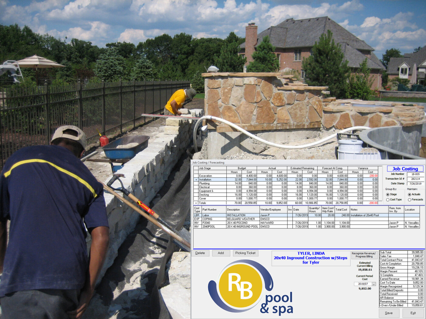 Pool construction features added to RB Pool and Spa Software - PoolPro