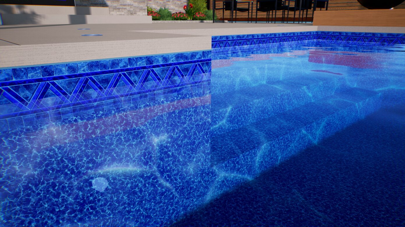 Poolside by CGT's Newest 'Water Street' Pool Liner Design